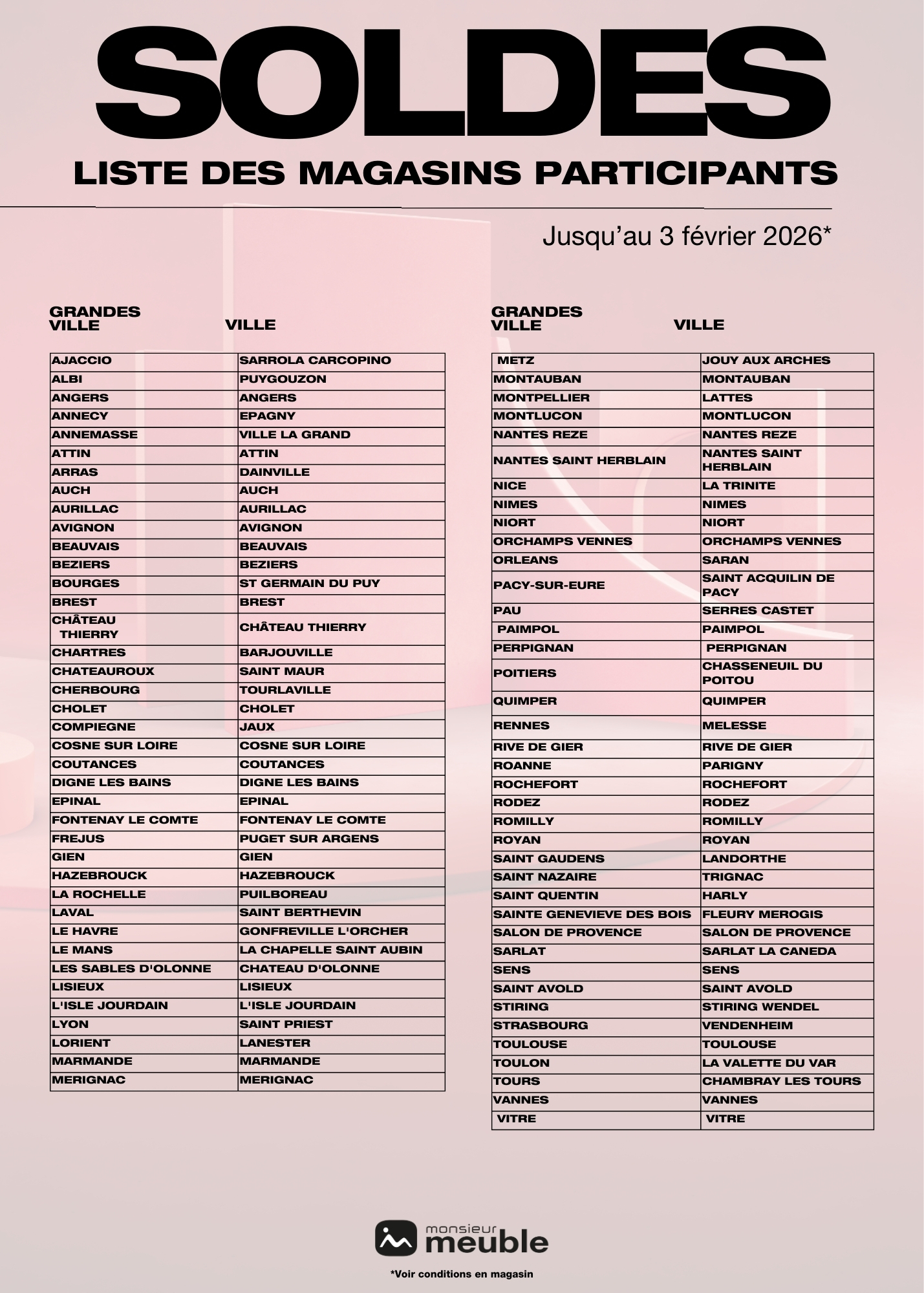 Les Soldes d'Hiver Monsieur Meuble 2026